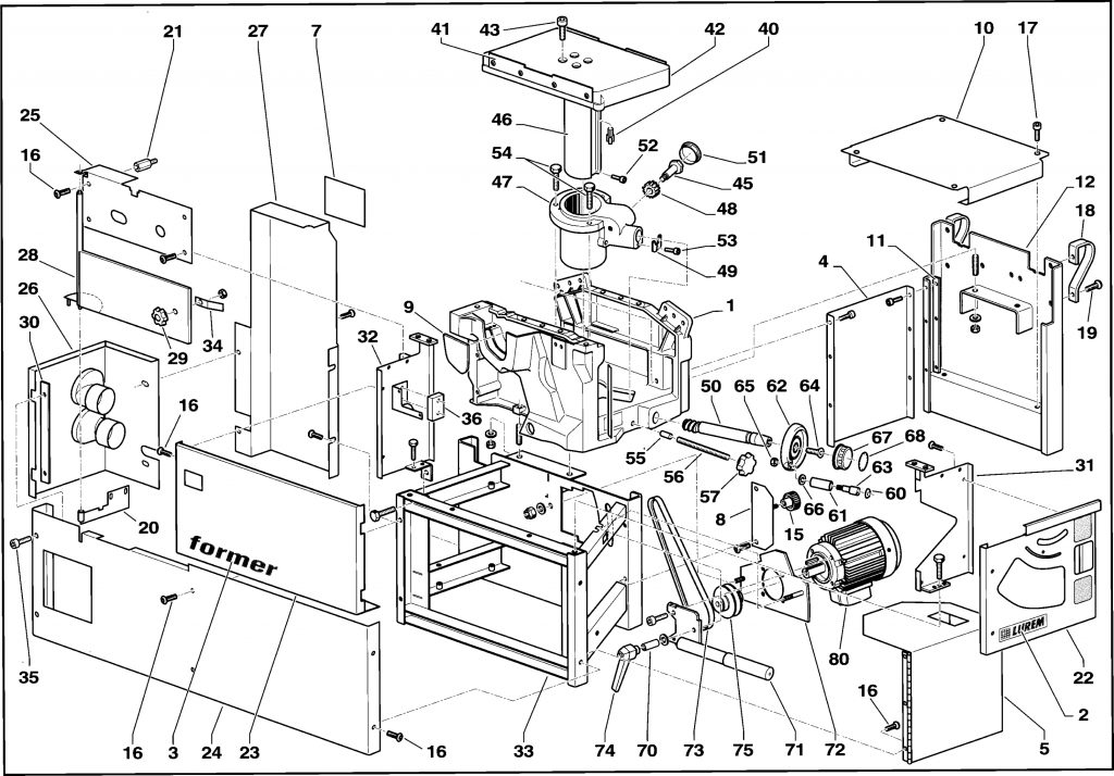 Combiné bois LUREM FORMER 310 SI - Éclatés, liste des pièces